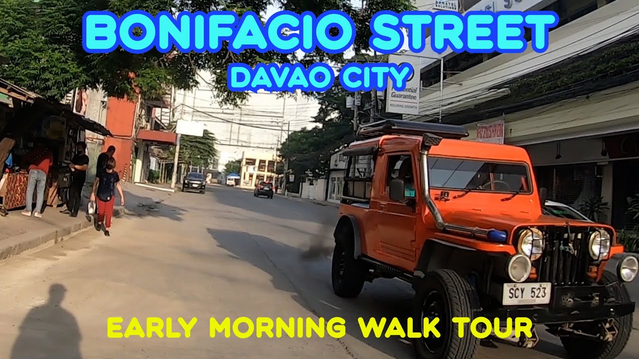 Eary Morning Walk Tour: Bonifacio Street, Davao City, Philippines - YouTube