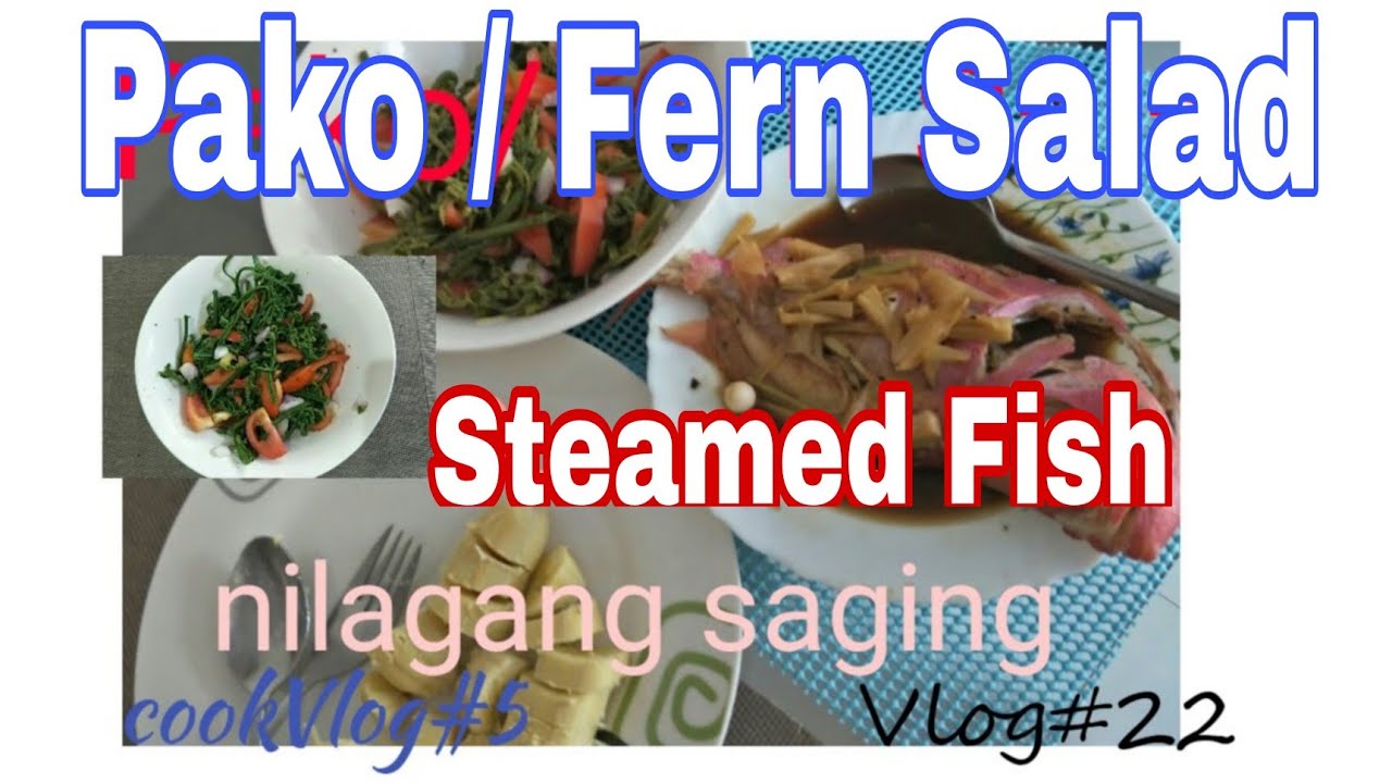 Pako/Fern Salad and Steamed fish for lunch - YouTube