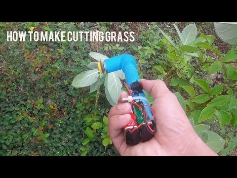 how to make a powerful grass cutter at home very easy DIY .. - YouTube