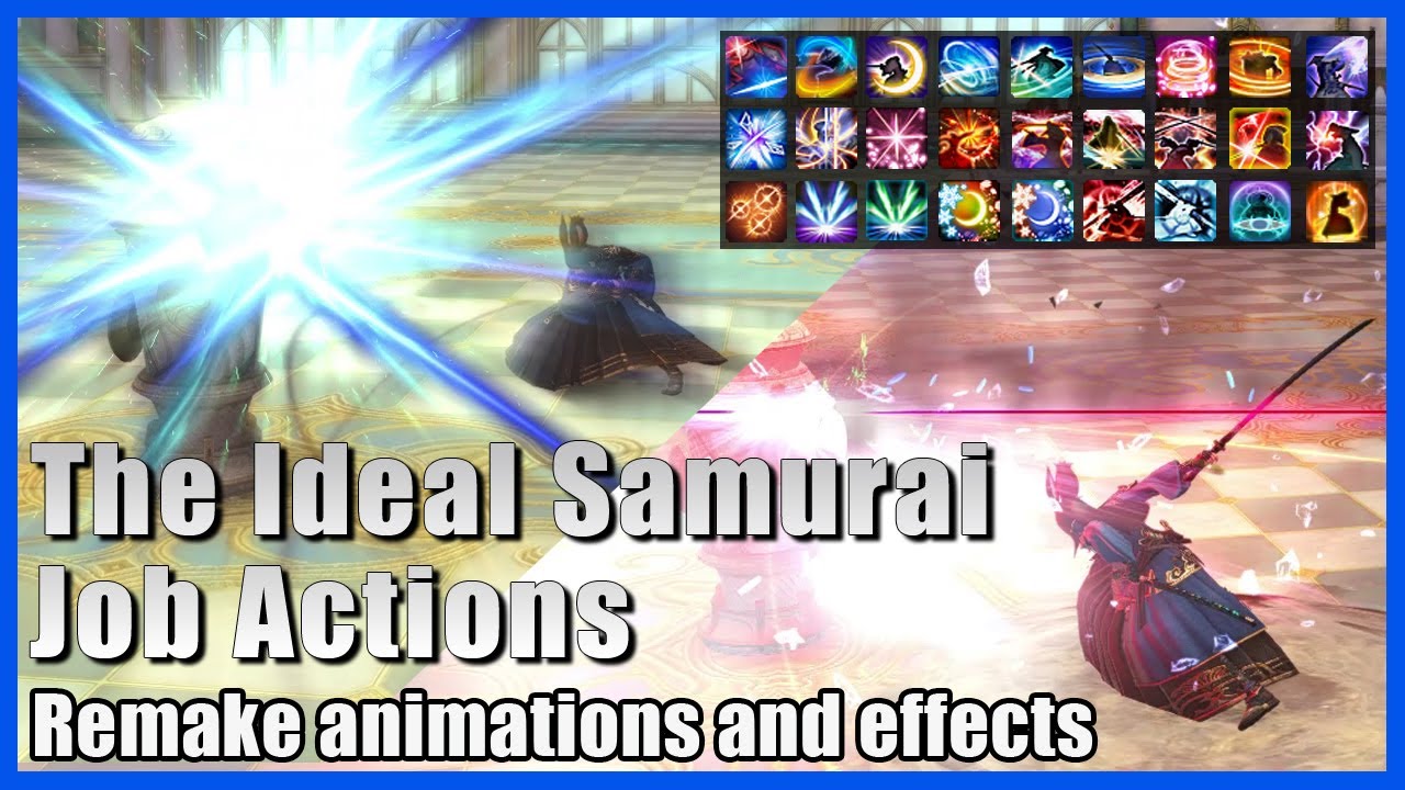 【FFXIV】The Ideal Samurai Job Actions Mod preview - YouTube