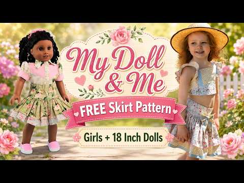 FREE Tiered Scarlett Doll Skirt Sewing Pattern for 18 inch Dolls