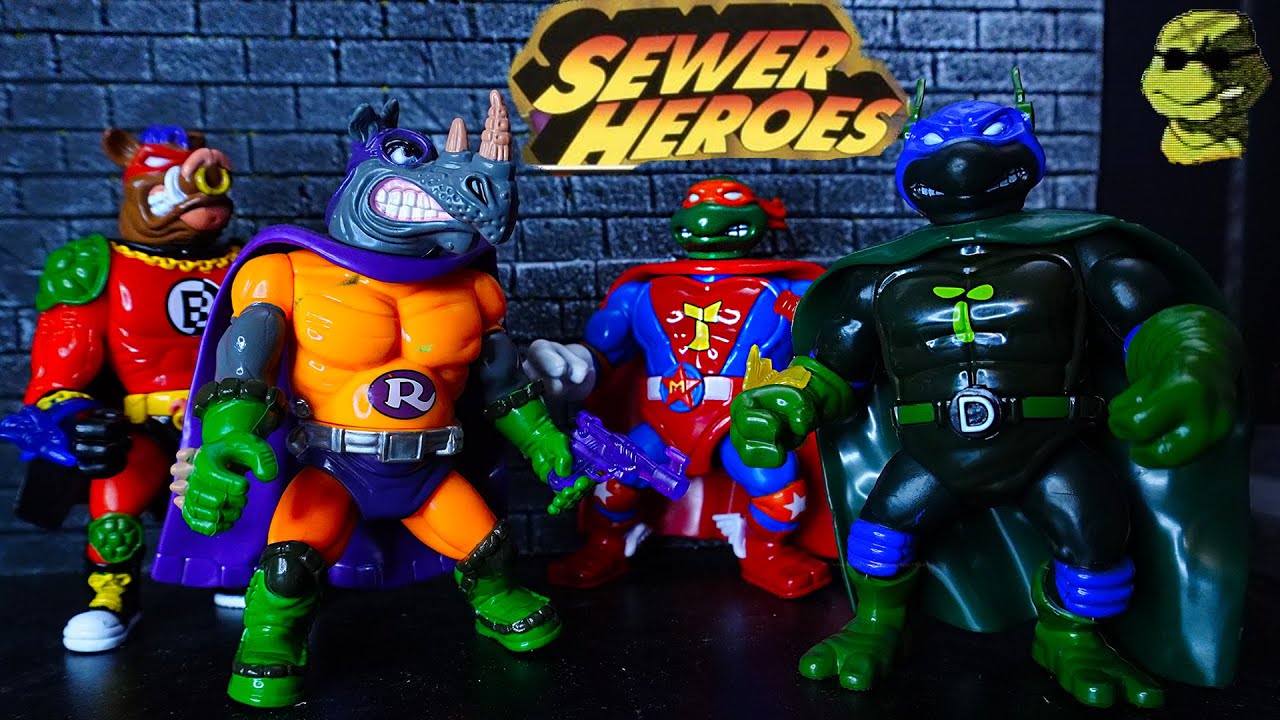 Unboxing 1987 TMNT Sewer Heroes 4-pack - YouTube
