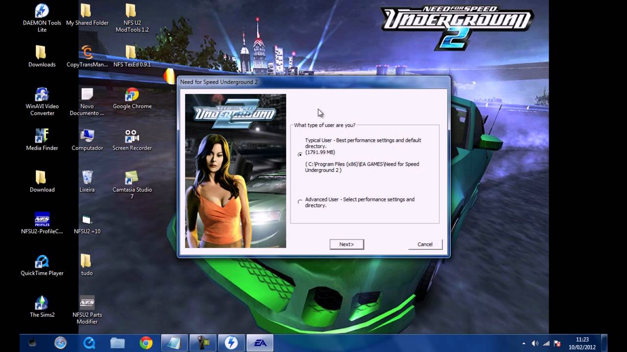 como baixar e instalar nfsu2(windons 7) em imagen iso - YouTube