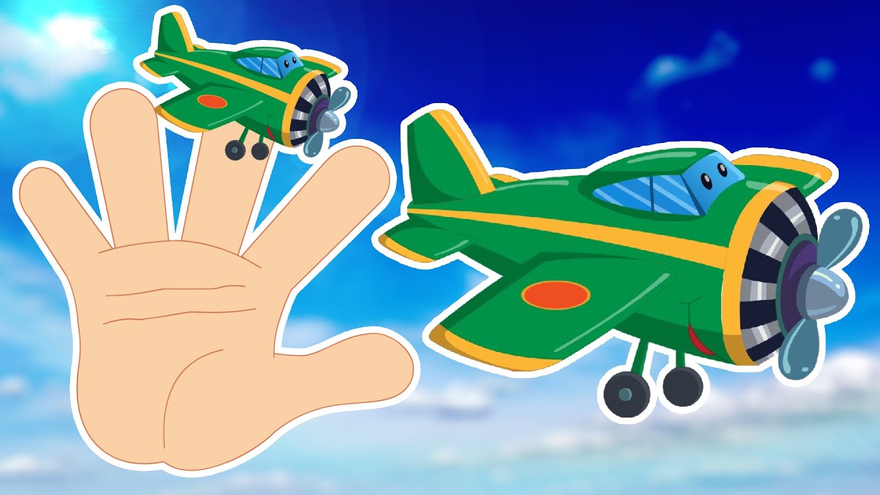 Airplane Finger Family | Finger Family Song And Rhyme For Kids - YouTube