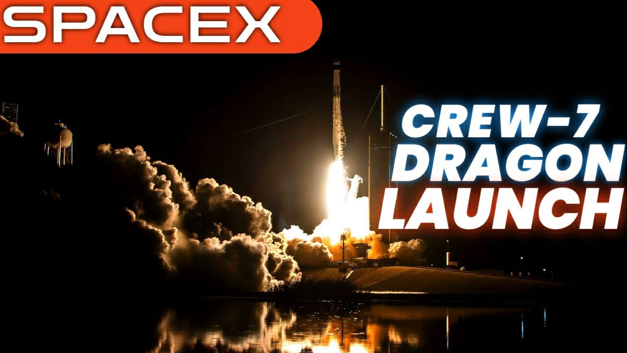 Spacex Dragon Crew-7 LAUNCH to International Space Station - YouTube