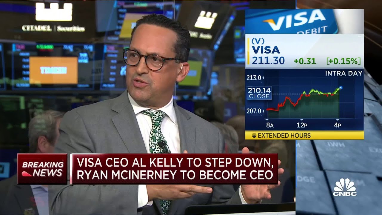 Visa CEO Al Kelly to step down, Ryan McInerney to become CEO - YouTube