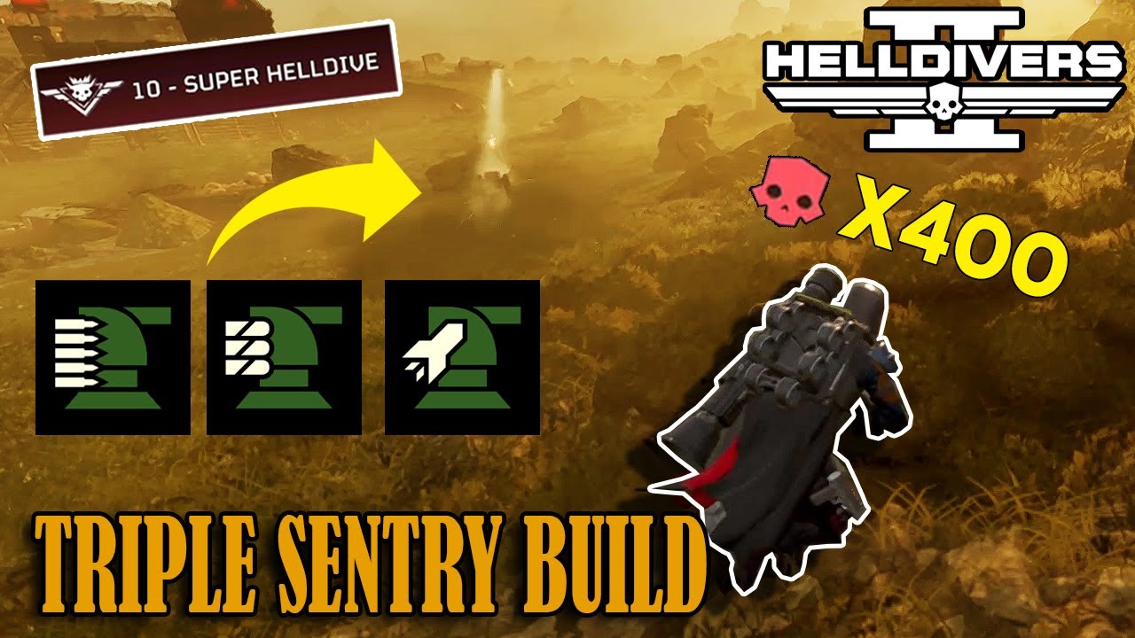 Helldivers 2 - Triple Sentry Engineer Build (Super Helldive, automaton ...