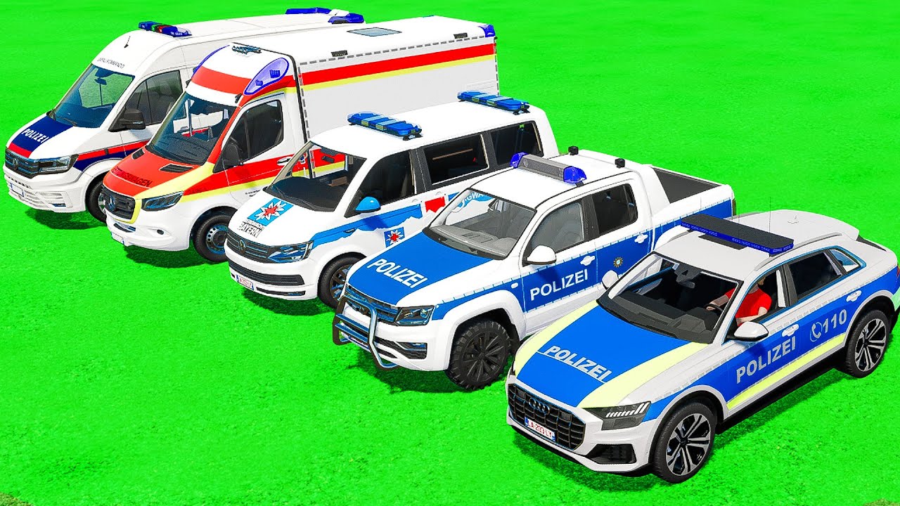 ALL POLICE CARS AND AMBULANCE EMERGENCY TRANSPORTING WITH MAN TRUCKS ...