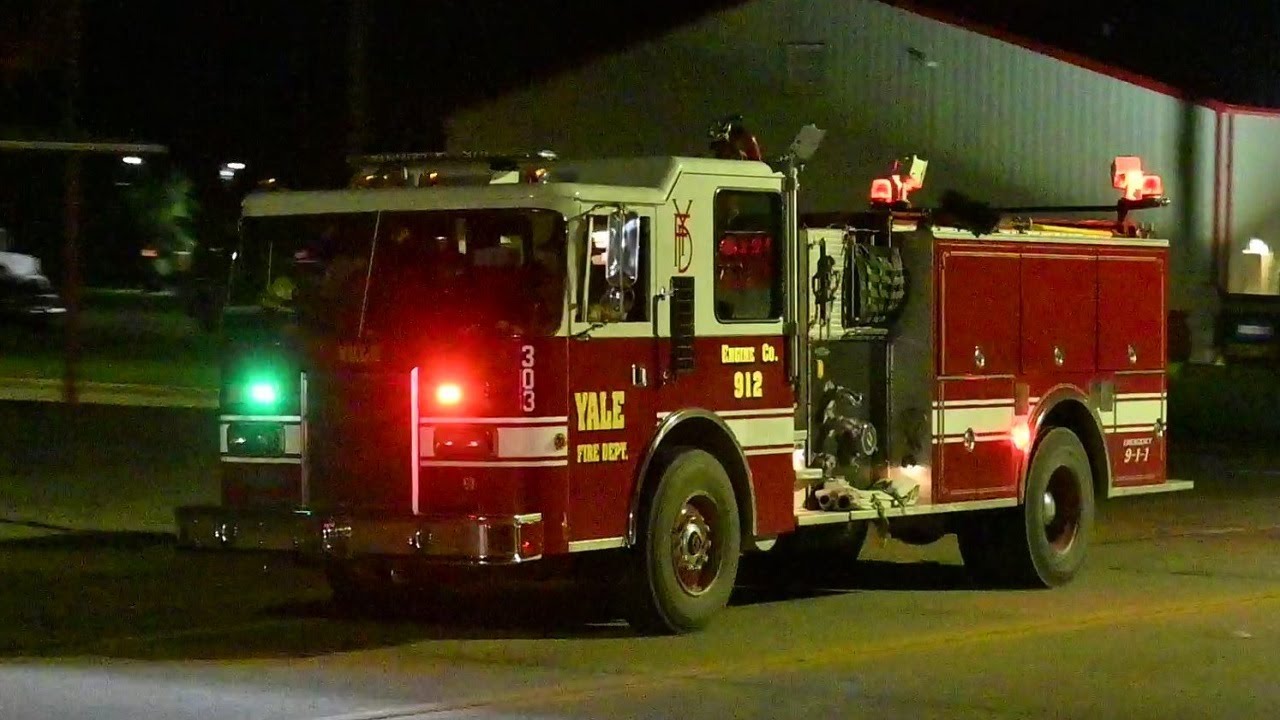 Yale Volunteer Fire Department Engine 912 & Utility Responding - YouTube