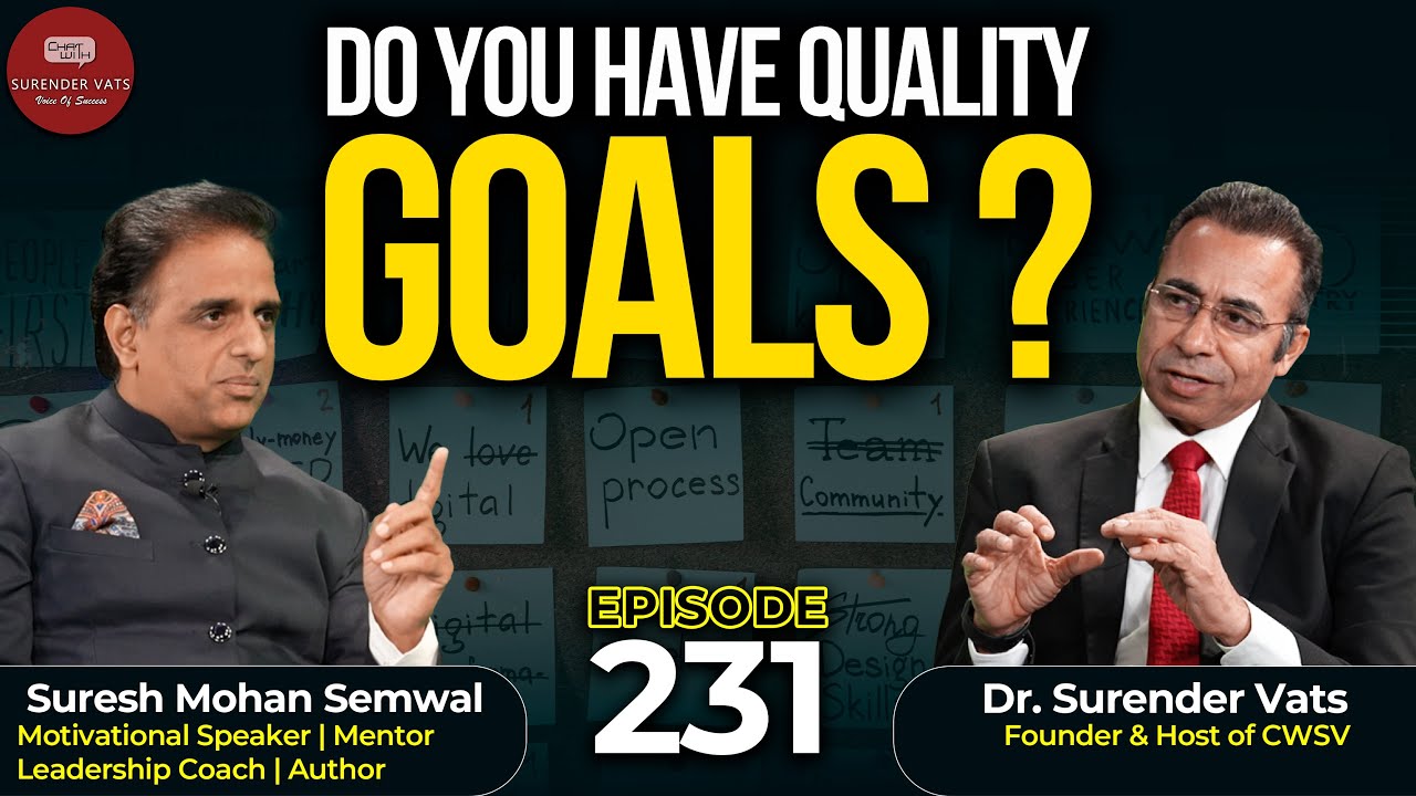 Do you have quality Goals ? | Suresh Mohan Semwal | Chat with Surender ...