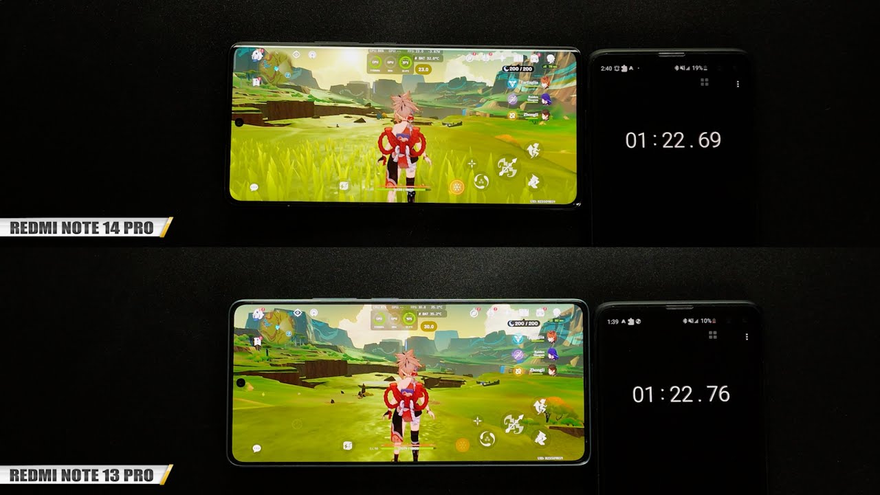 Redmi Note 14 Pro vs Redmi Note 13 Pro Genshin Impact FPS Gaming test ...