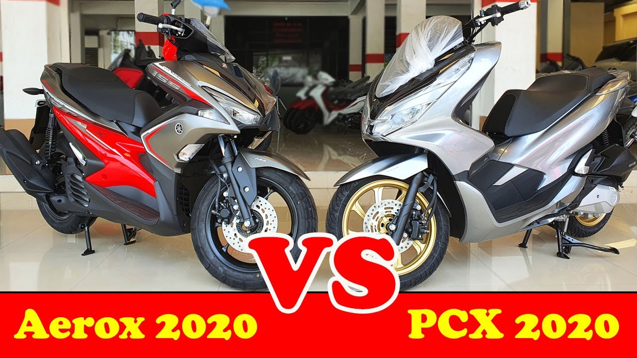 New Yamaha Aerox 155 2020 VS New Honda PCX 150 2020 - YouTube