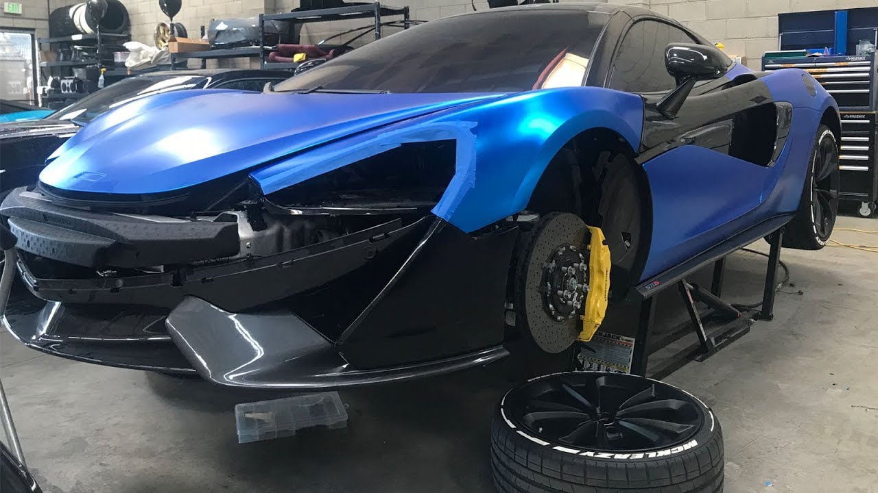 REVEALING MY MCLARENS SATIN CHROME BLUE WRAP! *UNBELIEVABLE* - YouTube