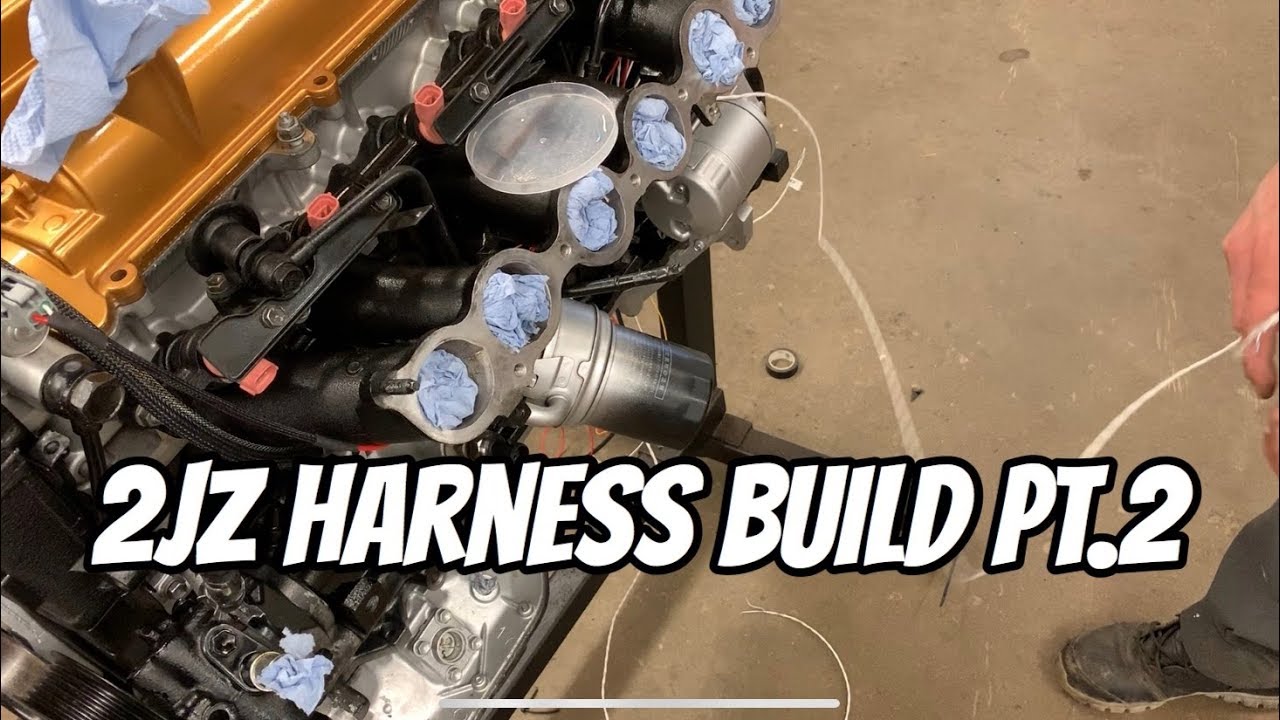 2JZ GTE ENGINE HARNESS BUILD PART 2 - YouTube