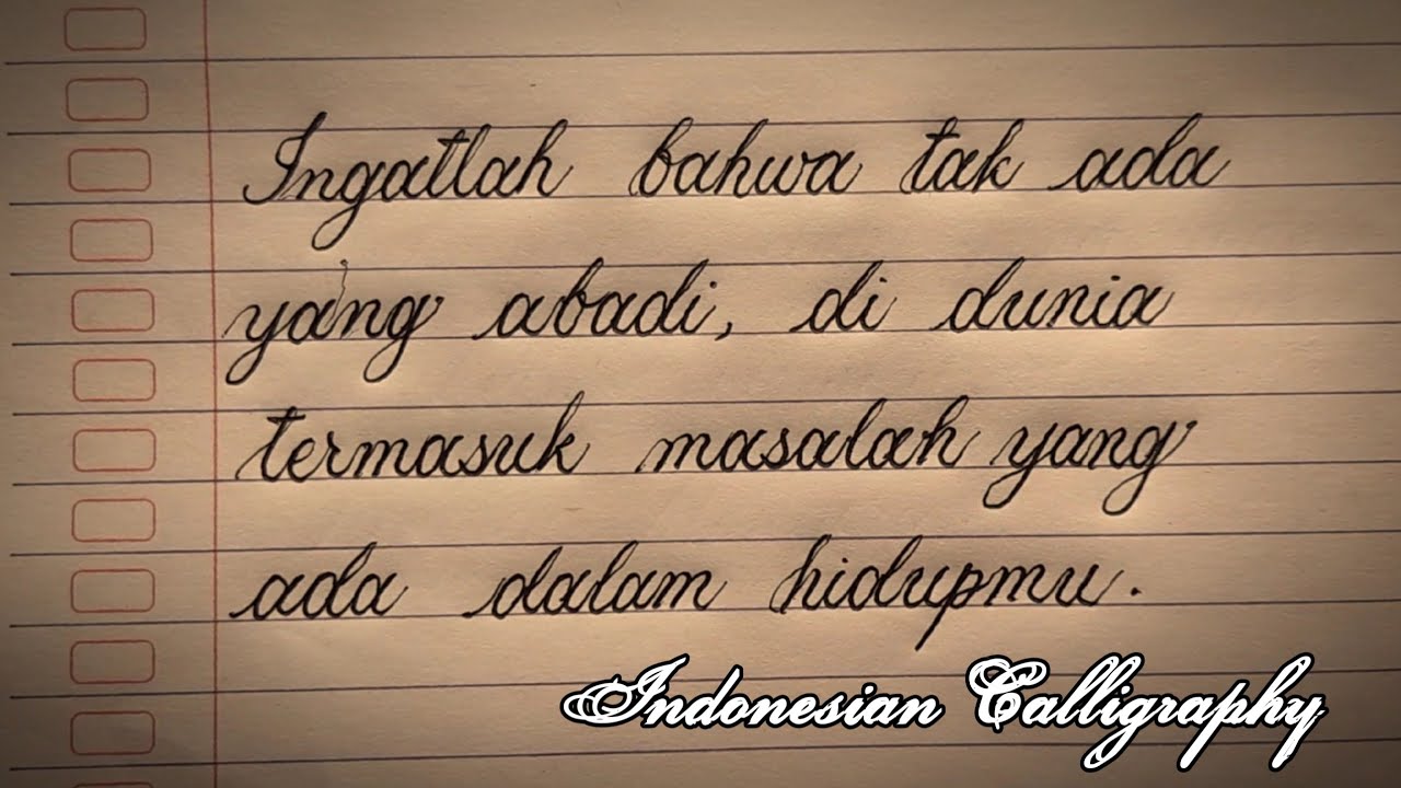 INGATLAH.. || INDONESIAN WRITING #handwriting - YouTube