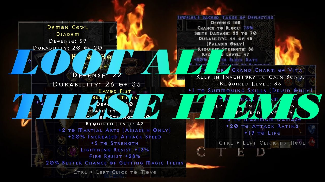 D2R | IN-DEPTH BREAKDOWN GUIDE TO LOOTING MAGIC AND RARE ITEMS - YouTube