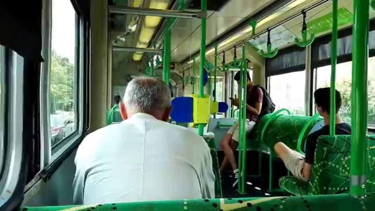 Australian B Class Tram Interior, Route 75 Melbourne. - YouTube
