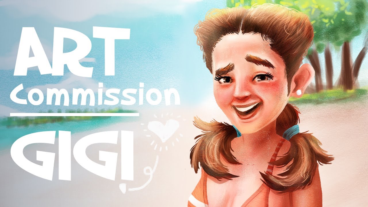 Art Commission - GiGi Cartoon Illustration - YouTube