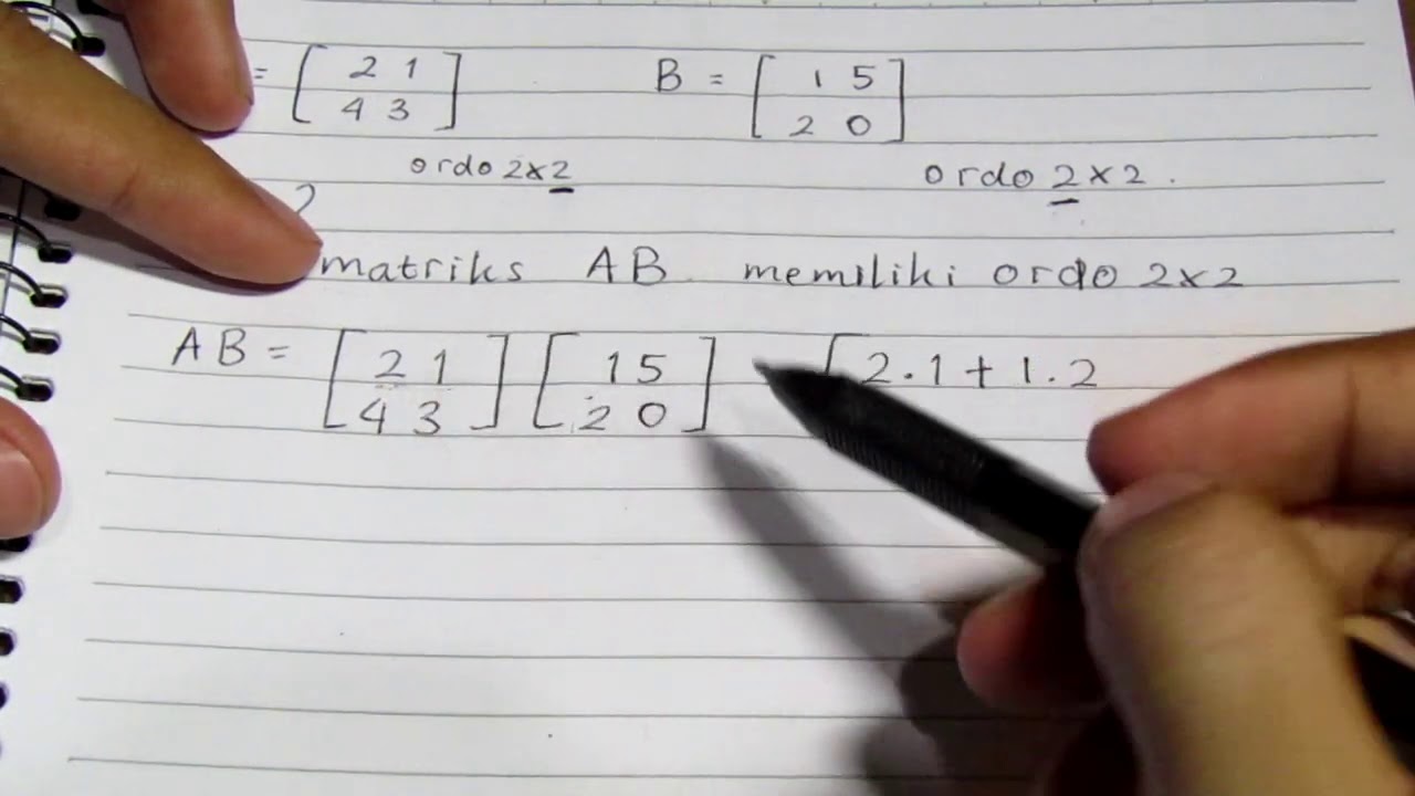 Perkalian Matriks 2x2 - YouTube