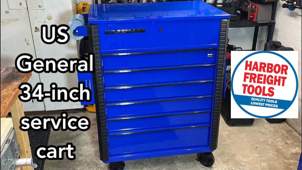 US General 34-inch service cart - review - YouTube