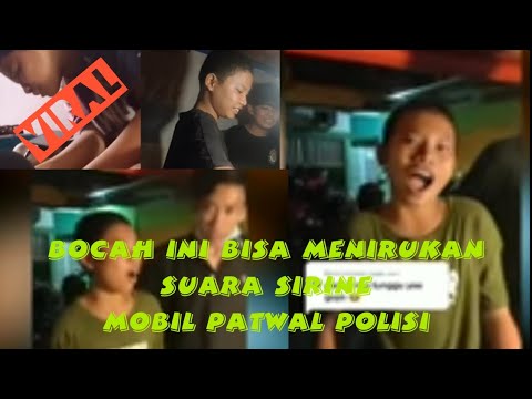 Bocah Viral Bisa Menirukan Suara Sirine Mobil Patwal Polisi