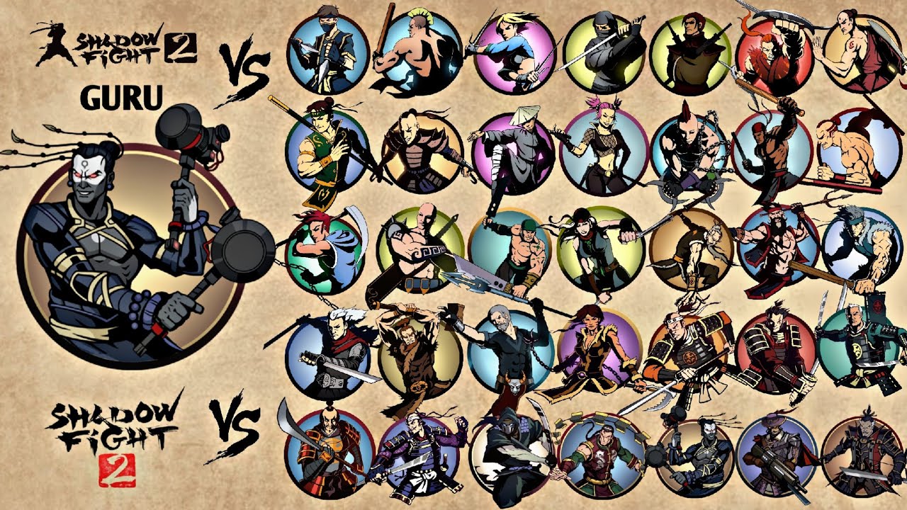 Shadow Fight 2 | Guru vs All Bodyguards - YouTube