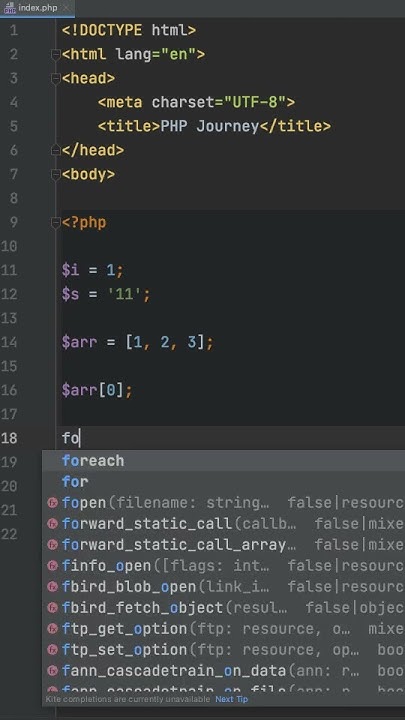 Php Basics Variables Array And Foreach Youtube