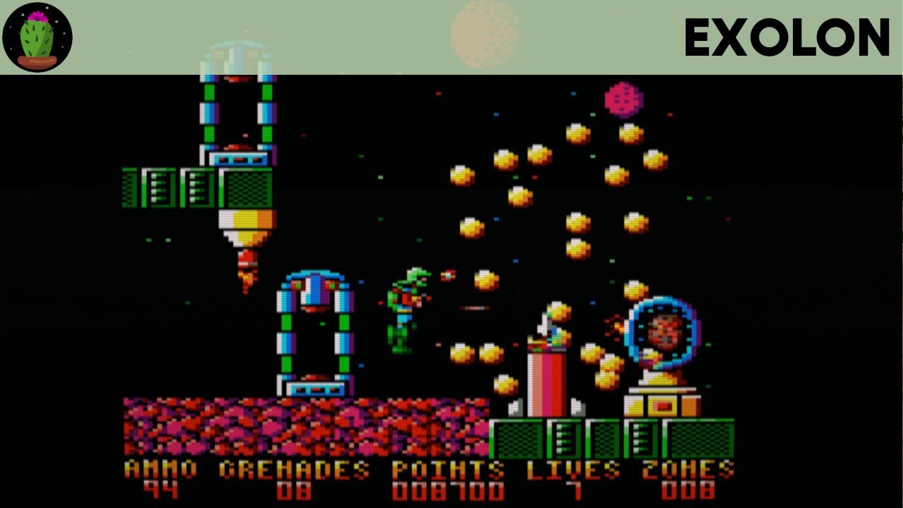 Retro Gaming on the Amstrad CPC6128: EXOLON by Hewson from 1987 - YouTube
