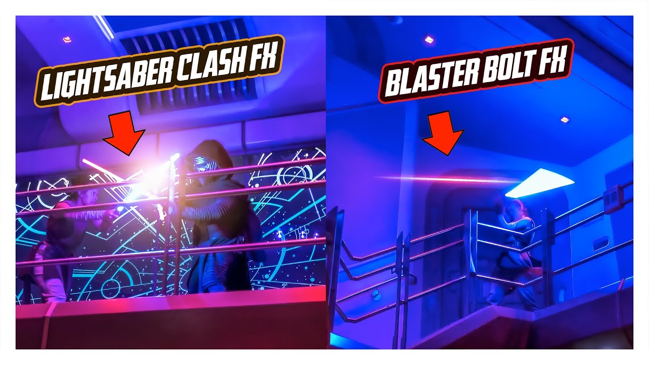 I Added CLASH & BLASTER FX to Rey vs. Kylo's Lightsaber Battle on the Galactic Starcruiser - YouTube
