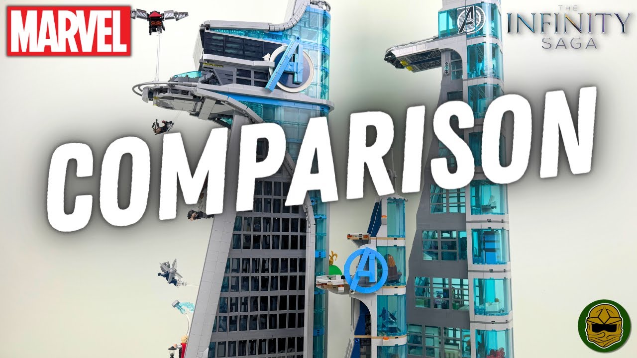 LEGO® Marvel Infinity Saga Avengers Tower Comparison! 2015 MOC vs. 2023 ...