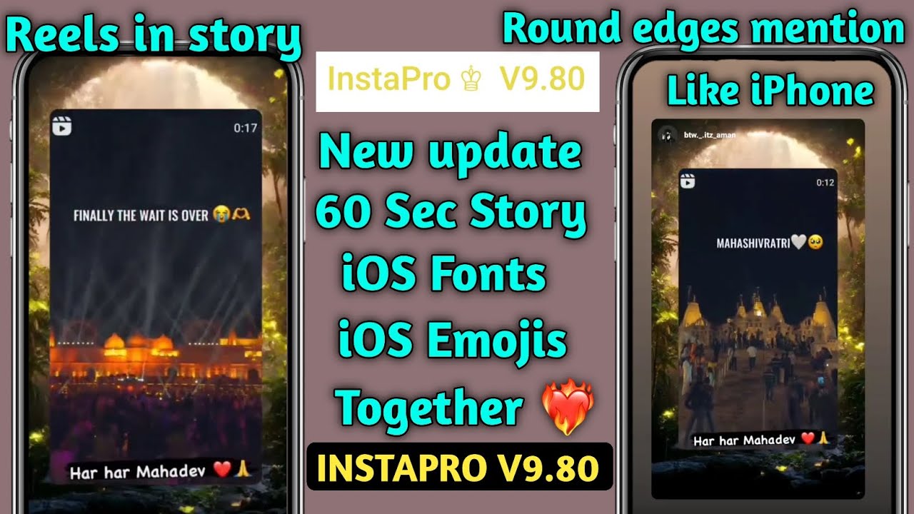 Instapro v9.80 | Round edges Story | Round edges mention | Instapro New ...