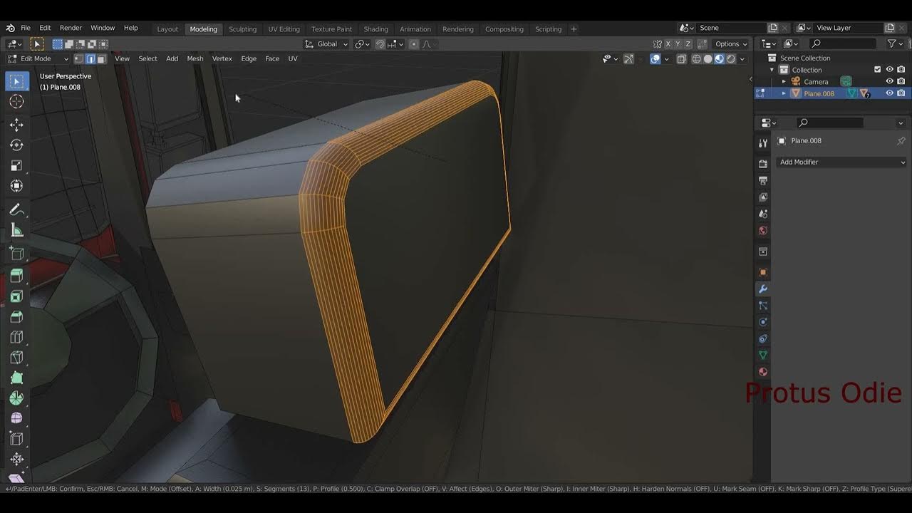 How to apply Bevel edges / edge fillet in BLENDER - YouTube