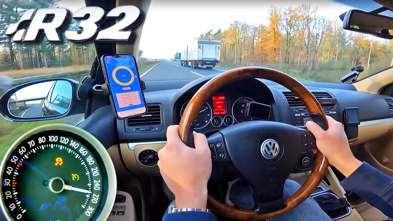 VW Golf R32 MK5 with 298.525km - HOW FAST will it go on AUTOBAHN ...