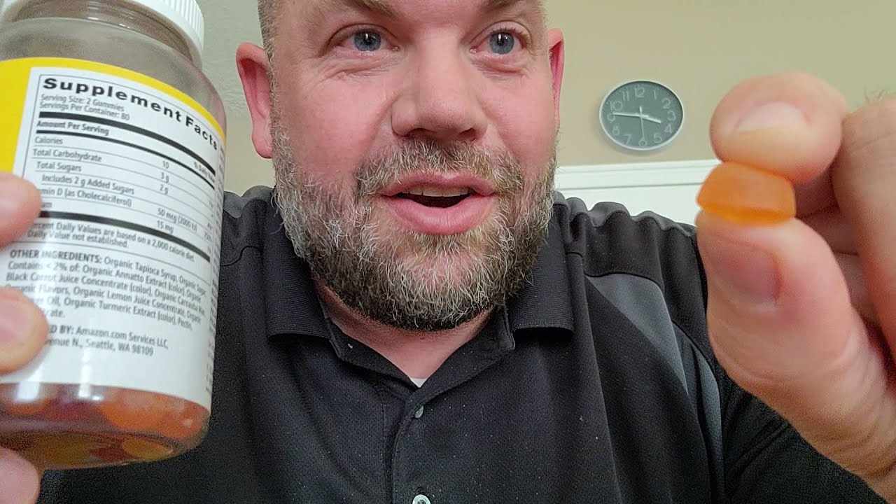 Review for Amazon Basics Vitamin D3 2000 IU Gummies - YouTube