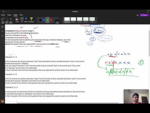 3029 Minimum Time to Revert Word to Initial State I| Replace last 'k' elements with '*' - YouTube