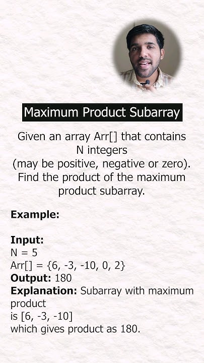 Find Maximum Product Subarray | Daily DSA Questions🧑‍💻 #dsa #shorts ...