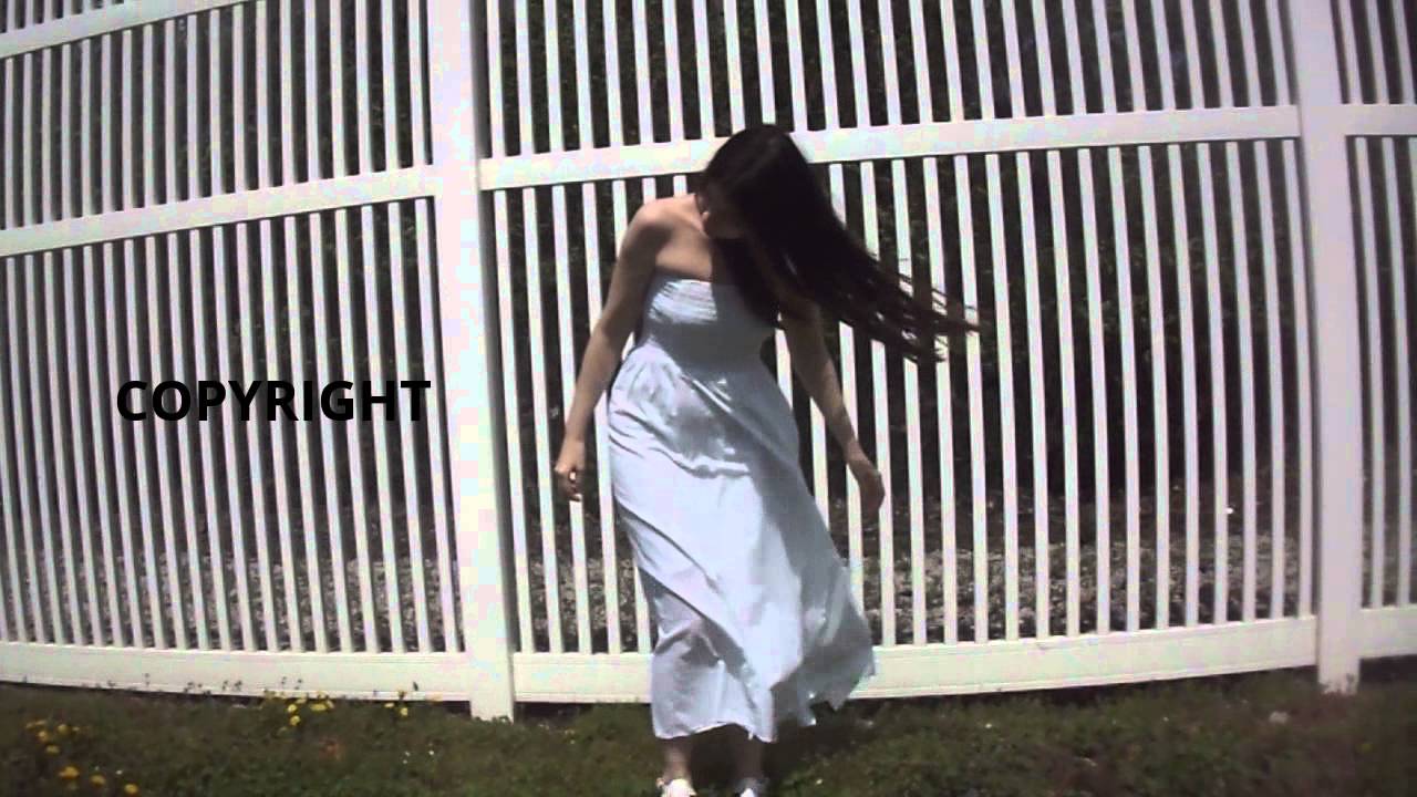 Woman Standing In The Wind With Blowing Long Dress And Hair - YouTube