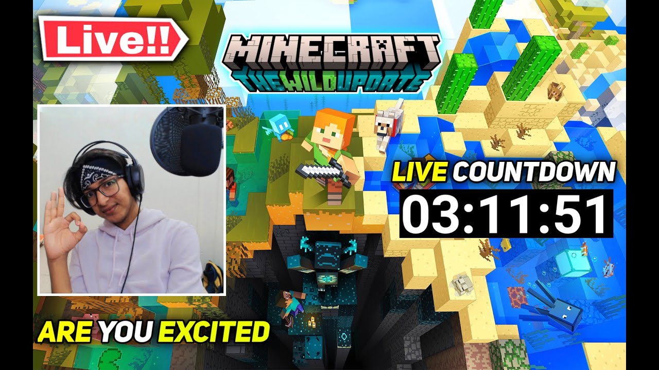Minecraft The Wild Update Released Live Countdown | Minecraft 1.19 Live ...