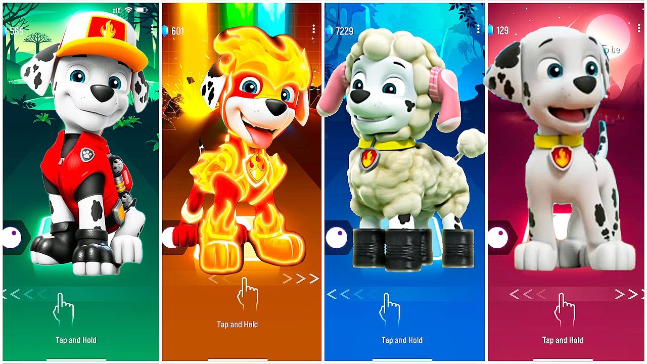 PAW PATROL: MARSHALL VS MARSHALL VS MARSHALL VS MARSHALL 🎶 Tiles Hop ...