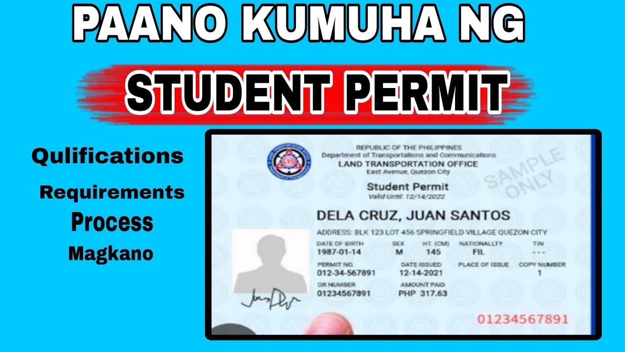 Paano kumuha student permit - YouTube