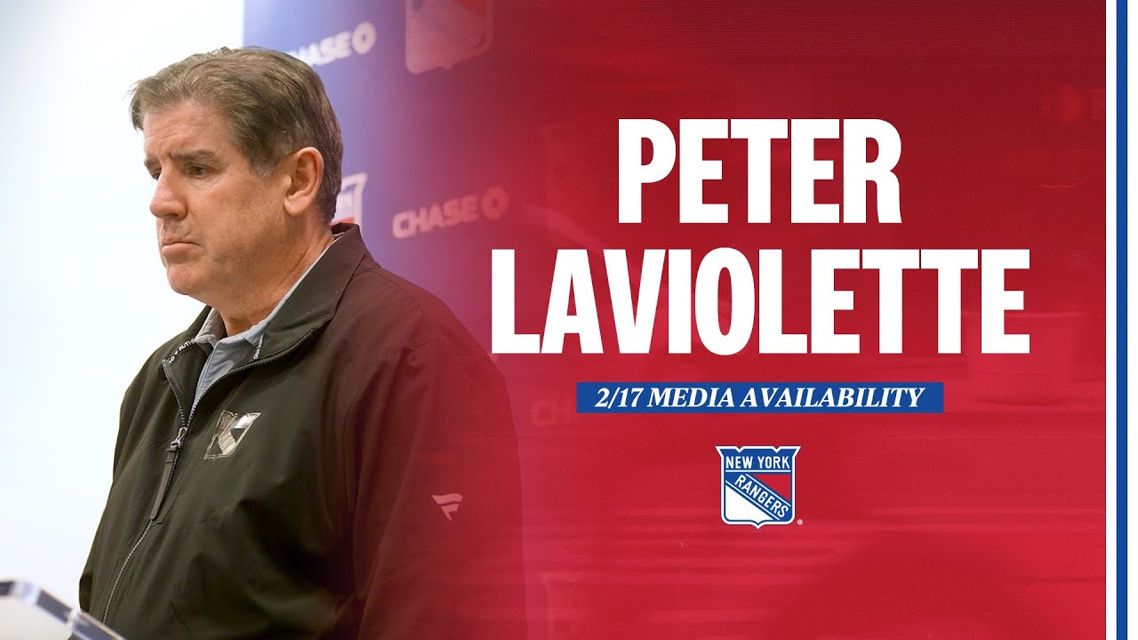 NYR Practice: Peter Laviolette Media Availability | February 17, 2024 ...