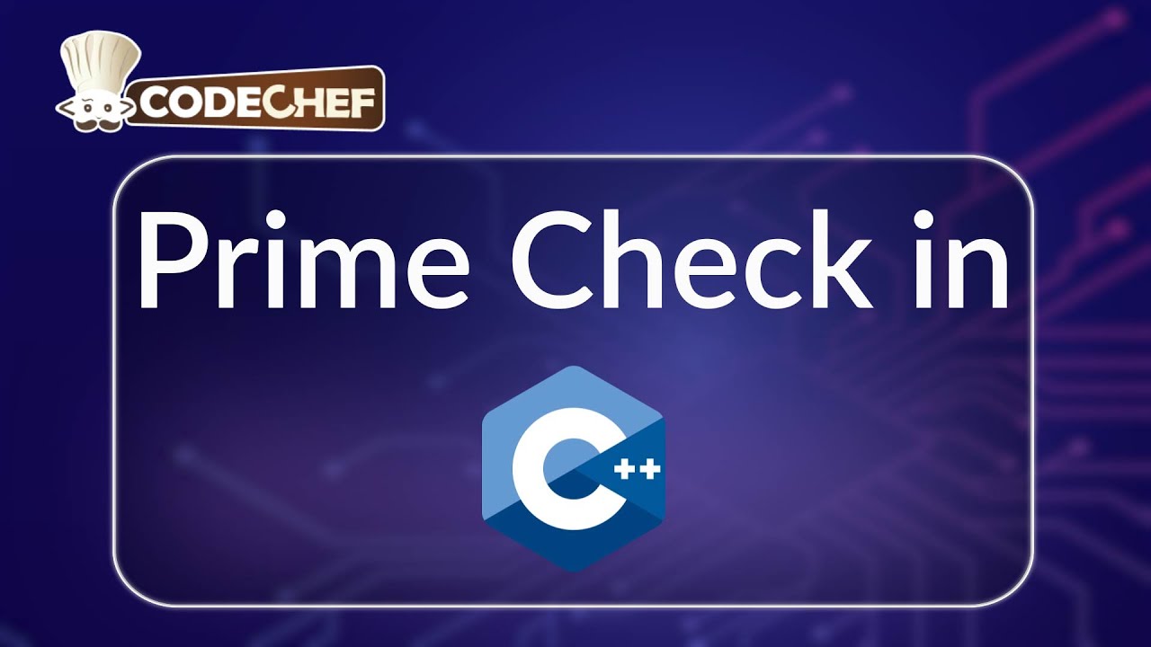 C++ Prime Number Check - YouTube