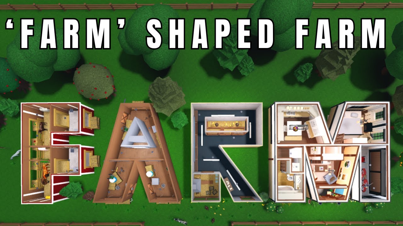 TURNING the word FARM into a REAL BLOXBURG FARM & HOUSE - YouTube