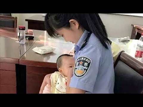 Beautiful Bailiff Selflessly Breastfeeds the Defendant’s Hungry Baby in a People’s Court in China