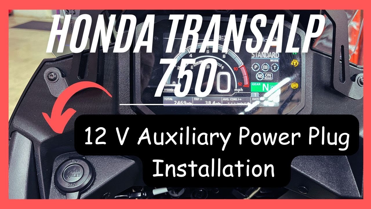 Honda Transalp 750 12V Auxiliary Power Plug Install Installation - YouTube