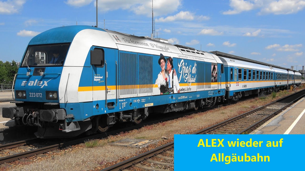 😍ALEX wieder auf der Allgäubahn! BR223 223 072 in Kempten, Immenstadt ...