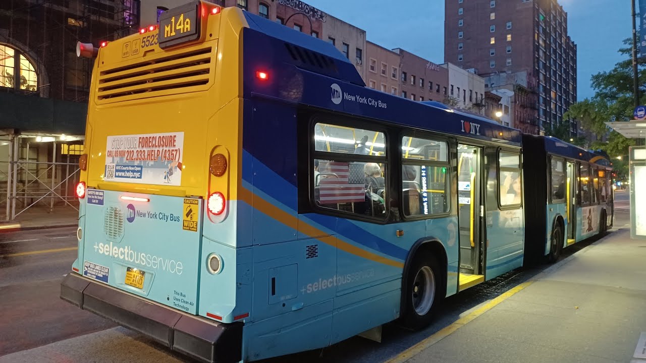 MTA New York City Ride: 2018 NovaBus LFS Artic 5523 on the M14a SBS to ...