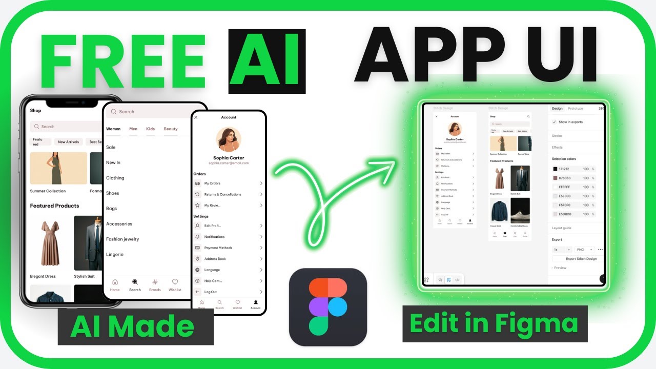 Create Stunning Mobile App UI for FREE! | Google Stich AI + Figma ...