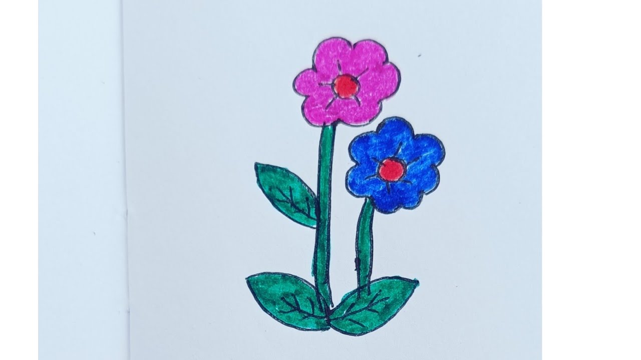 Beautiful flower 🌺🌺 drowning step by step ।। flower drowning ।। drawing ...