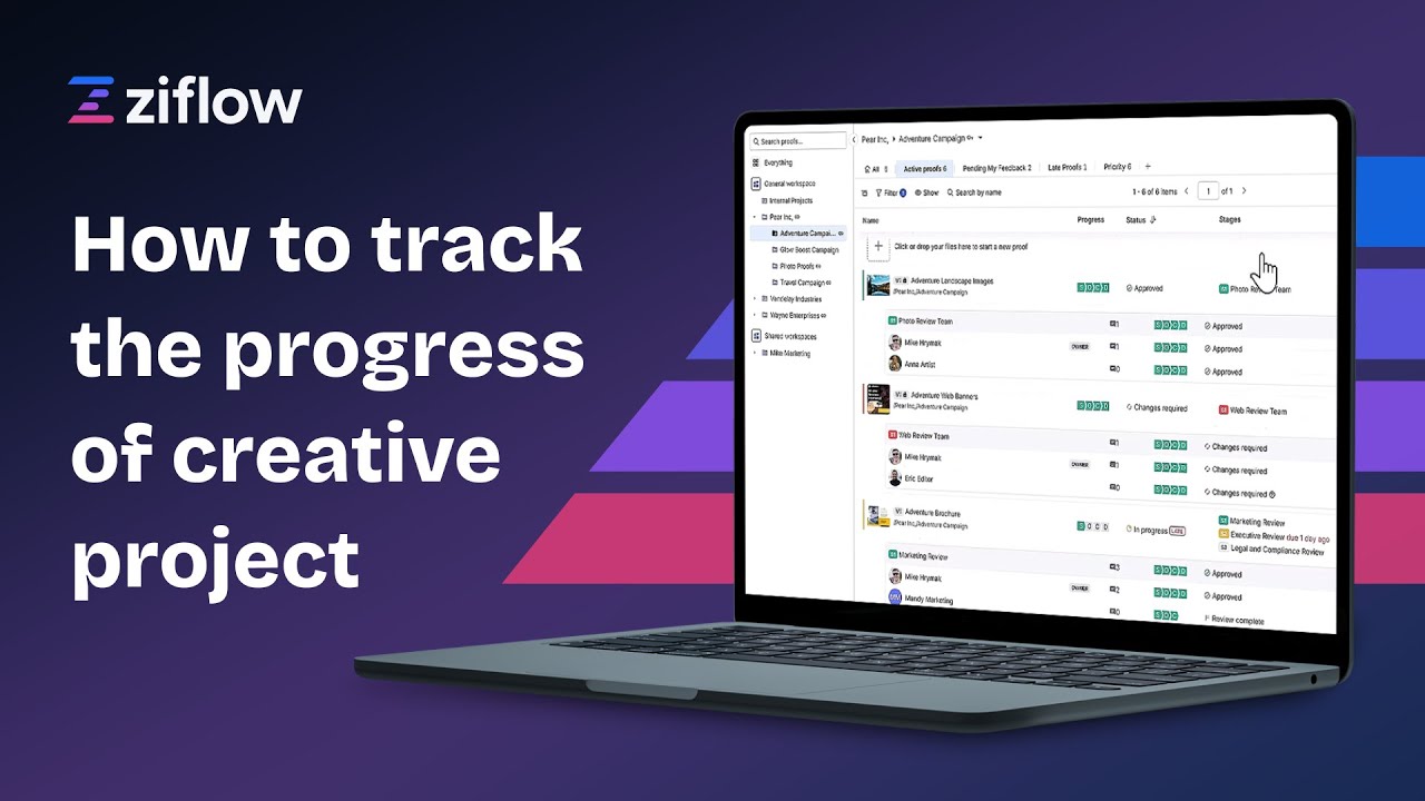 Ziflow | How to track the progress of creative projects - YouTube